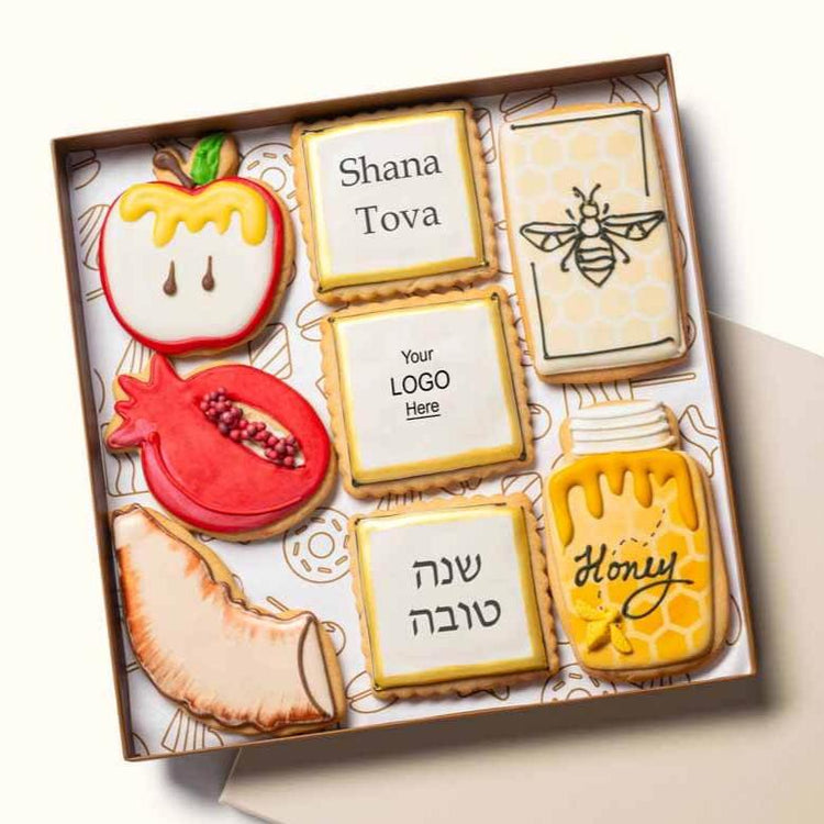 Deluxe Rosh Hashanah Gift Box w/Custom Logo – CustomCookies.com
